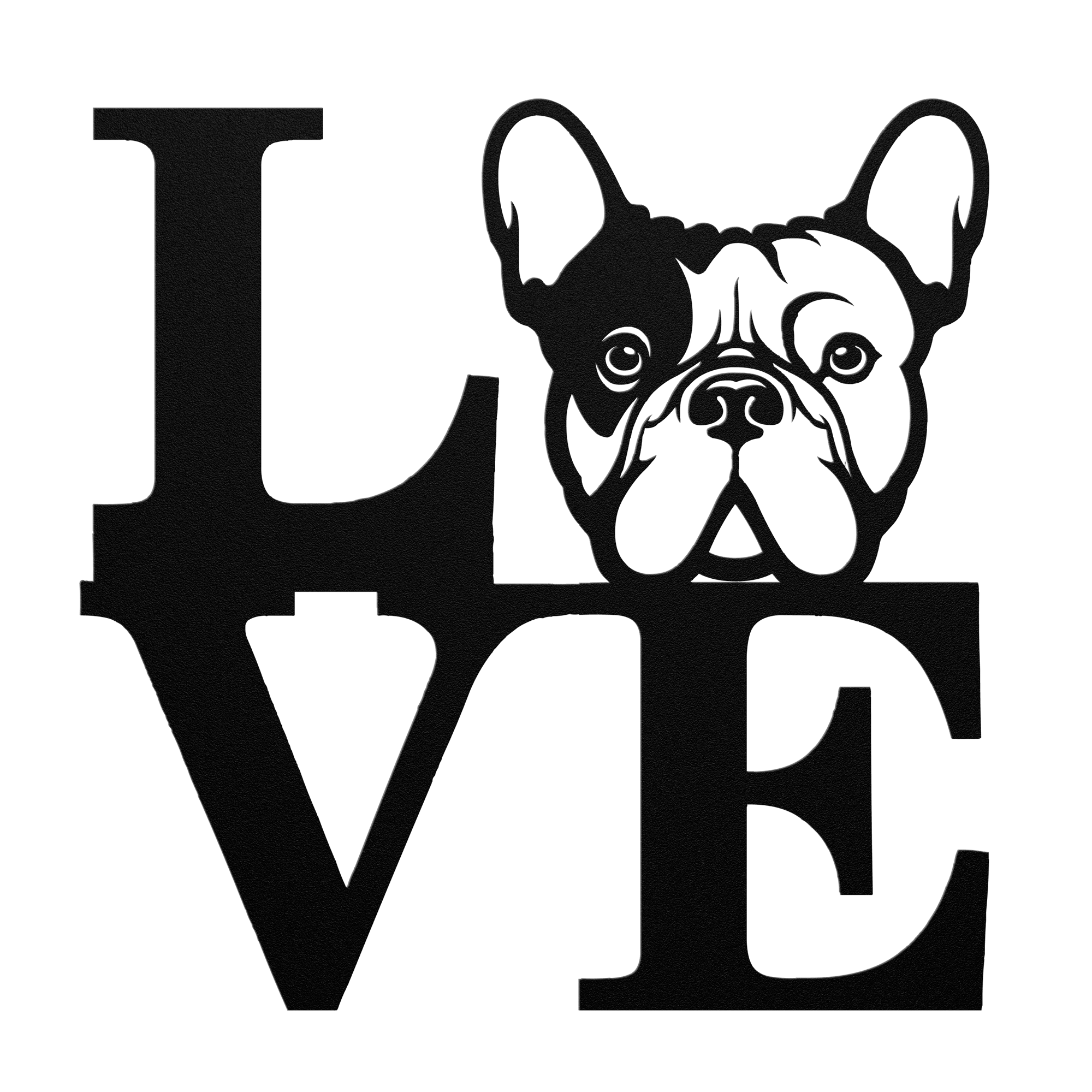 Frenchie Love Metal Sign - BullyBelly Metal Sign